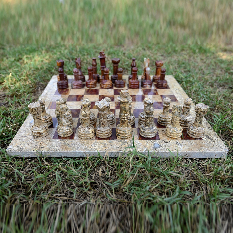 Coral Multi Handmade High Quality Chess Set 12 Inches – OceanicX